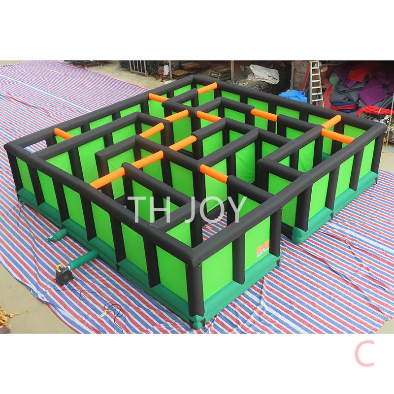 fast air shipping to door,customized 8x8x2m big inflatable maze laser ...