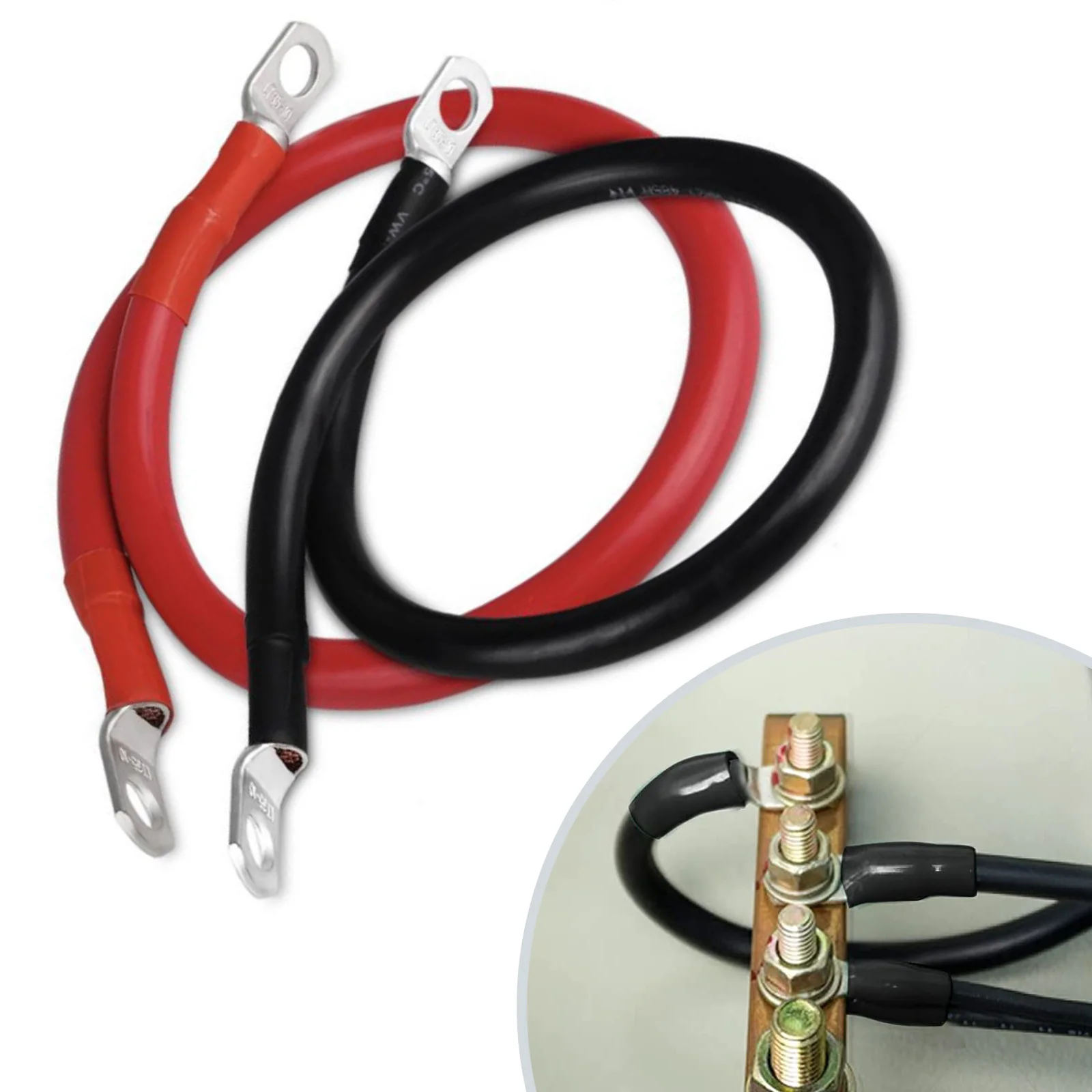 Battery-Connection-Cable-5AWG-Super-Soft-Silicone-Wire-with-Lug-for-Car ...