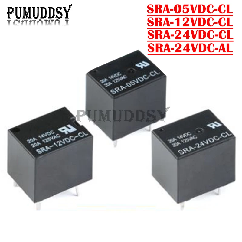 2PCS 5V 12V 24V 20A DC Power Relay SRA 05VDC CL SRA 12VDC CL SRA 24VDC ...