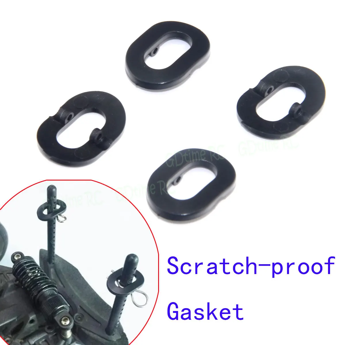 4pcs RC Body Scratch-proof Spacer Mount Post Plastic Gasket Shim for 1/ ...