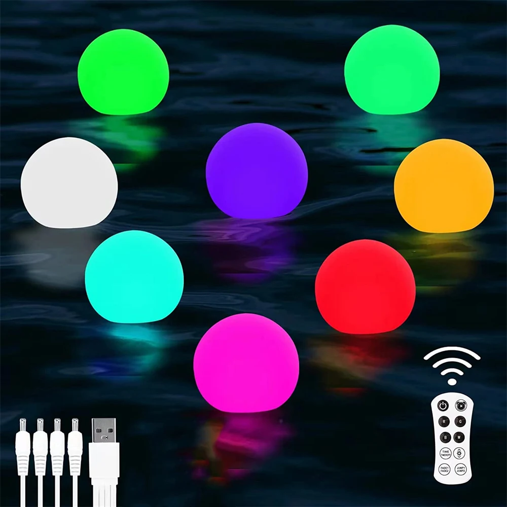 Floating-Pool-Lights-Ball-Rechargeable-12-Colors-Remote-Swimming-Pool ...