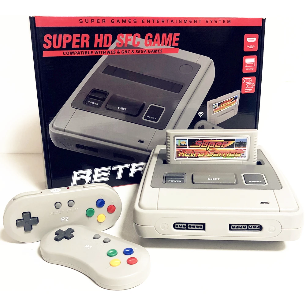 Super HD Retro Game Console Play SFC/SNES Game Cartridge Two ...