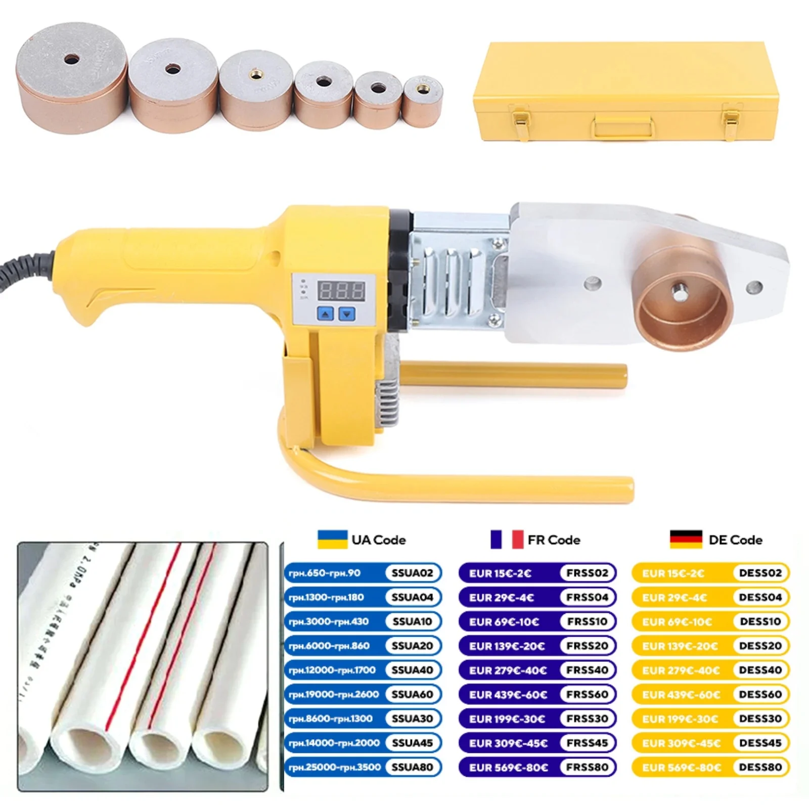 1000W Pipe Welding Machine Pipe Iron Plastic Welding PP/PPR/PB/PE Pipe ...