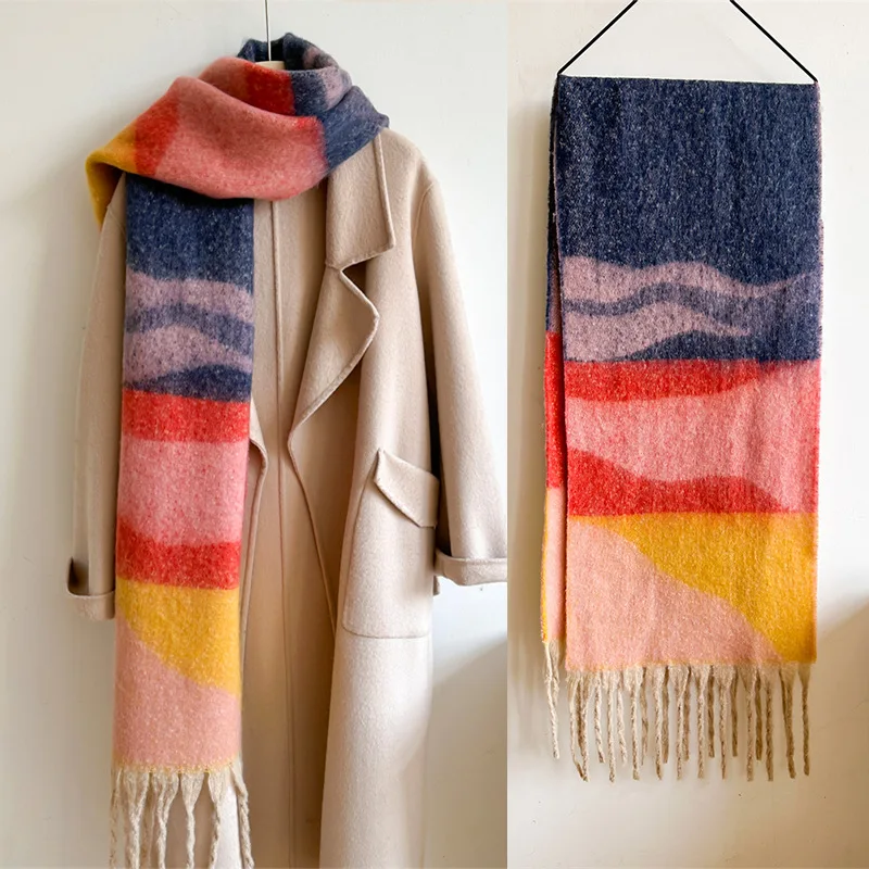 New-Imitation-Cashmere-Autumn-Winter-Color-Match-Scarf-for-Men-Women ...