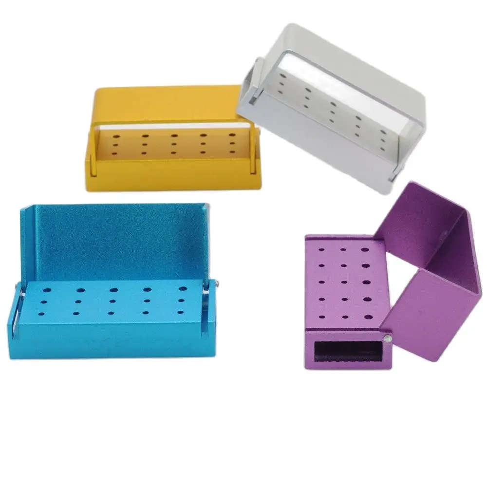 1pc Dental Lab 15 Holes High Speed ALUMINIUM Holder Blocks Case ...