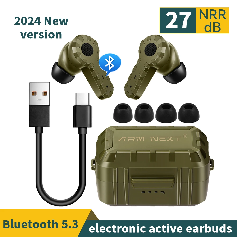 Wireless-Earbuds-V5-3-Headset-Ear-Protection-NRR-27db-Nosie-Cancelling ...