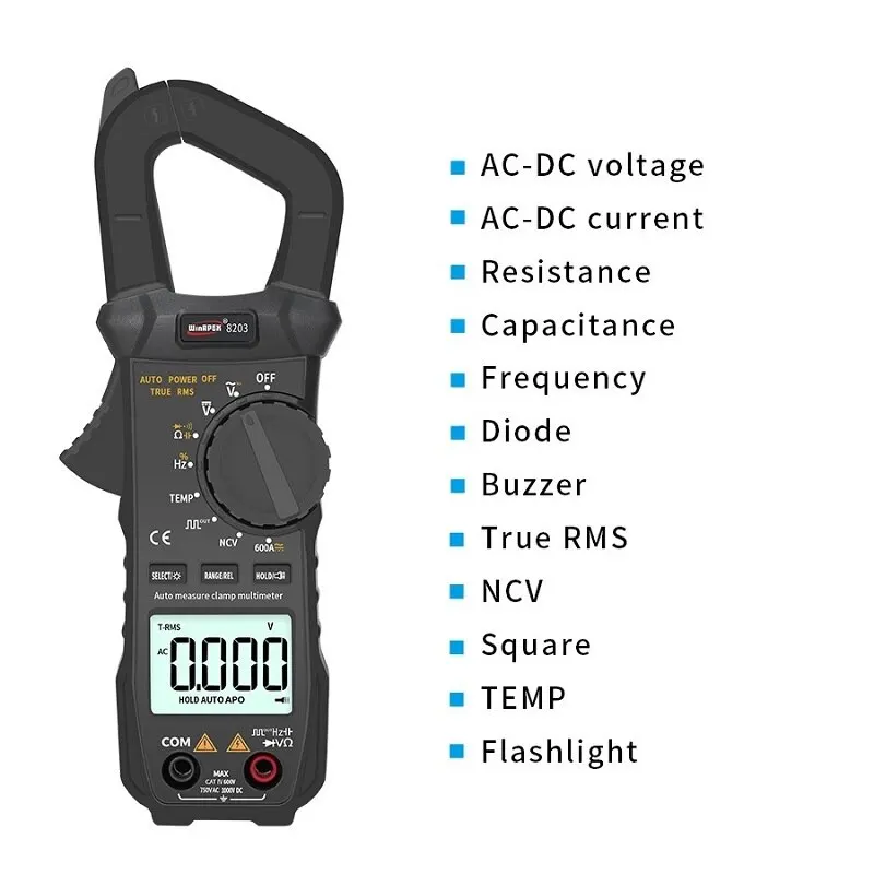 WINAPEX-ET8203-600A-AC-DC-Pocket-Clamp-Meter-6000-Counts-Digital ...