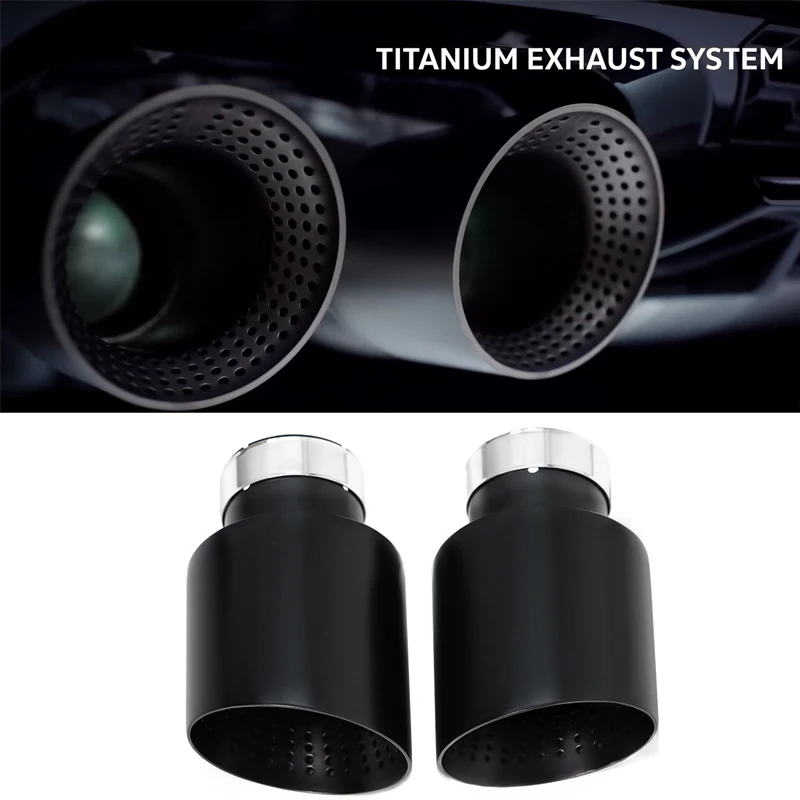 1Piece-Matte-Black-Stainless-Steel-Car-Muffler-Tip-System-Pipe ...