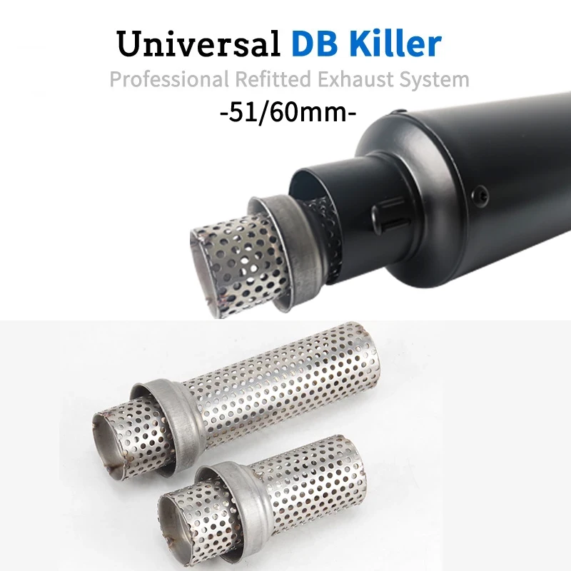 60mm-51mm-DB-Killer-Universal-Motorcycle-Exhaust-Flow-Silencer-Noise ...