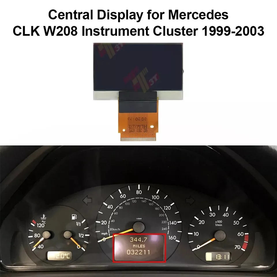 Dashboard LCD Central Display for Mercedes E-Class W210, CLK W208 ...