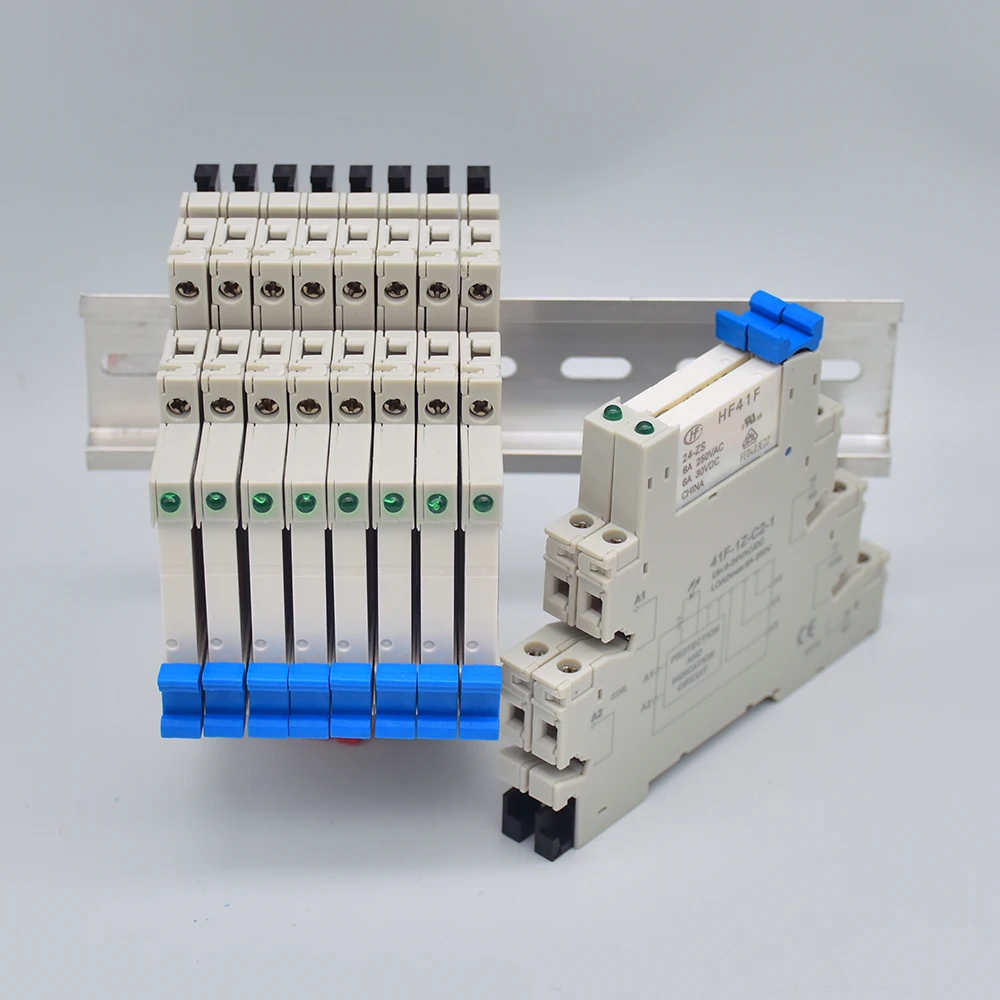 1PCS-High-Frequen-Utra-thin-Slim-SSR-Relay-DIN-Mount-with-LED-6A-1CO ...