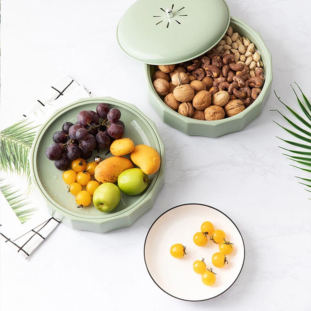 2 In 1 다기능 주방 여과기 귀여운 식품 저장 용기 여과기 및 뚜껑이 있는 그릇 소쿠리 플라스틱 그릇 과일 그릇 Aliexpress