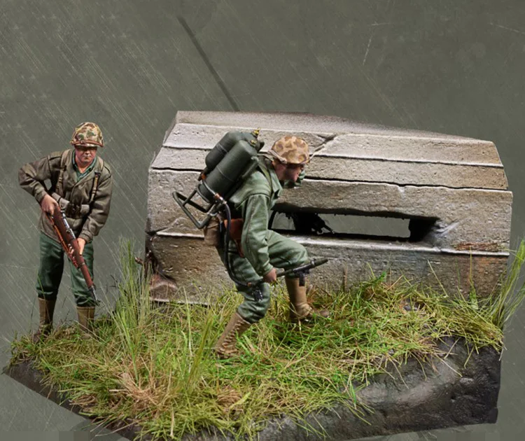 36168-Resin-Figure-WW2-U-S-ARMY-Soldier-base-included-Unpainted ...