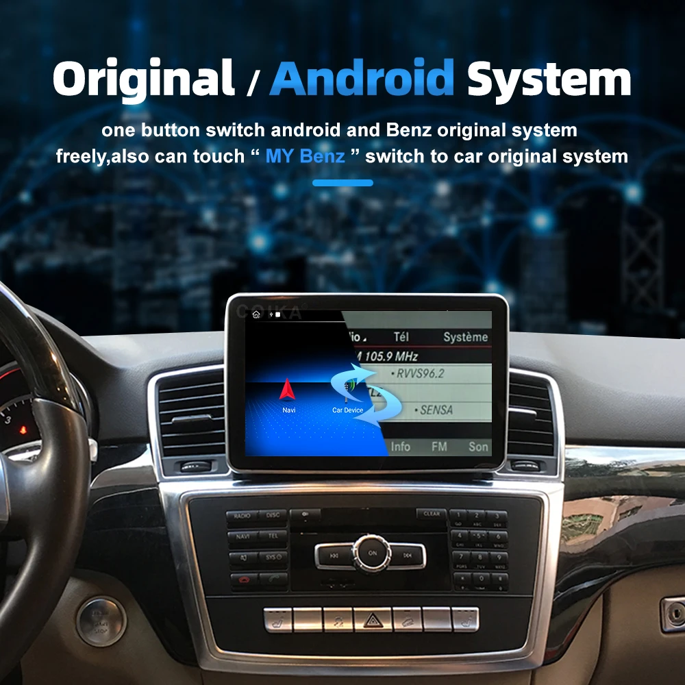 Android Car Multimedia Player GPS Navigation Radio for Mercedes Benz ML W166 GL X166 2012-2015 ...