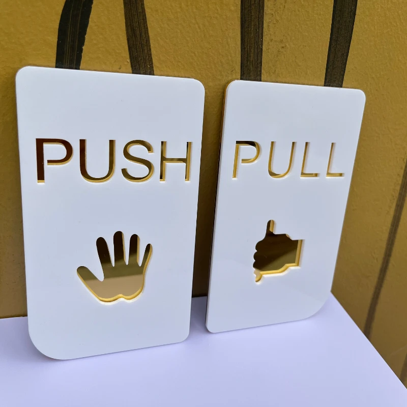 Acrylic-Creative-Modern-Door-Sign-with-Push-and-Pull-Symbol-Customize ...