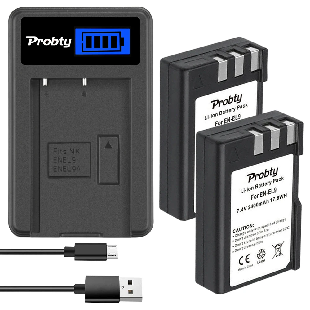 2400mAh-EN-EL9-EN-EL9A-EN-EL9-ENEL9-Batteries-LED-Charger-for-Nikon ...