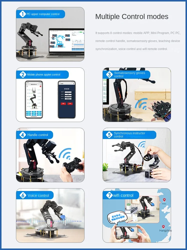 Robot Arm Kit 6dof Robot Mechanical Arm Clamp Claw Kit Dof Manipulator ...
