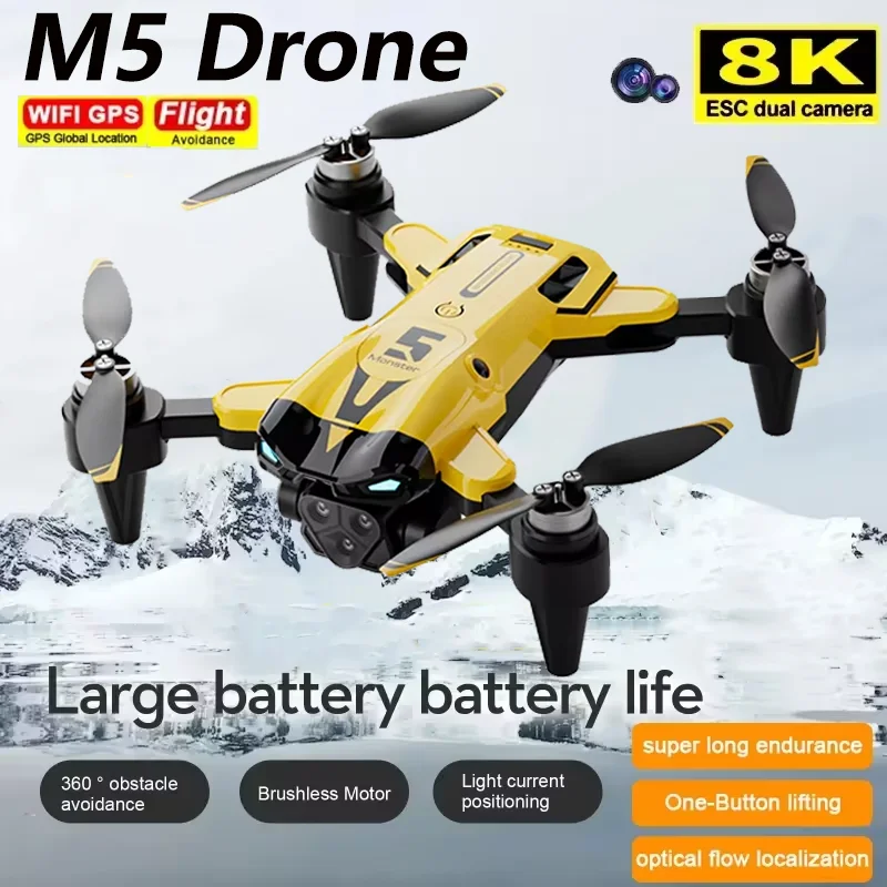 Dron-M5-8K-profesional-HD-C-mara-Dual-Motor-sin-escobillas-5G-WIFI-GPS ...
