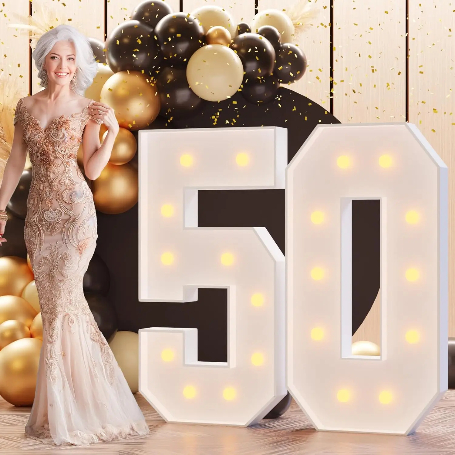 70/100/120cm Light Up Numbers, LED Giant Lighted Marquee Numbers ...