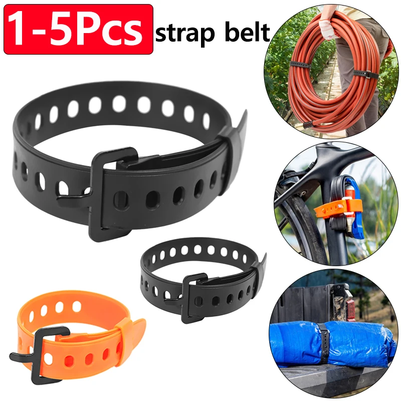1-5Pcs-Utility-Strap-Belt-With-Clip-Safety-Rubber-Cargo-Strap ...