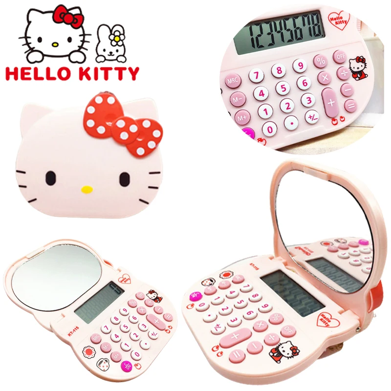 Hello-Kitty-Calculator-Portable-Foldable-Vanity-Mirror-Cute-Cartoon ...