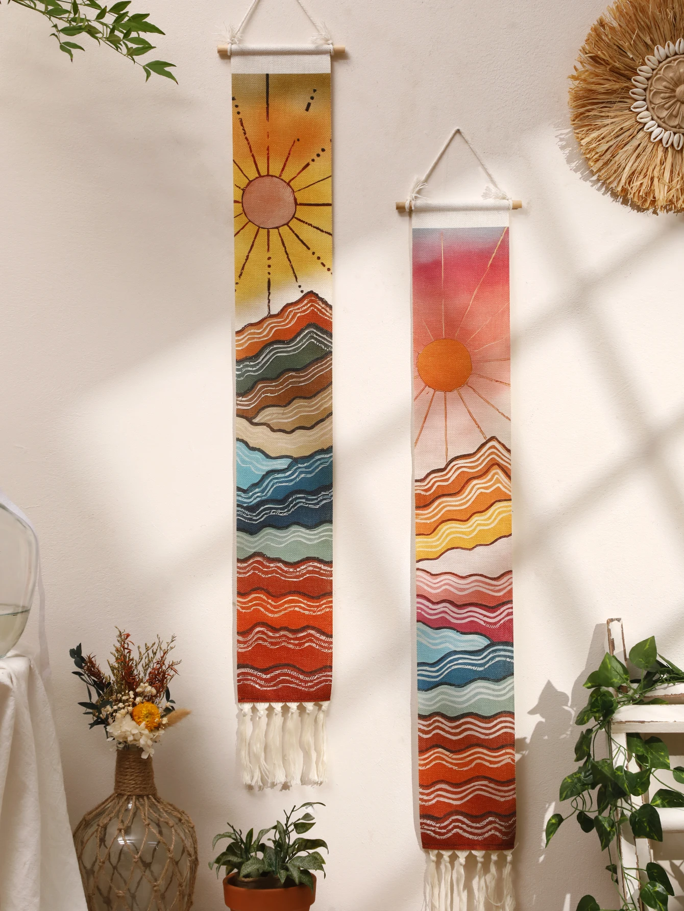 Tapiz-de-pared-de-macram-decoraci-n-bohemia-para-el-hogar-monta-a ...