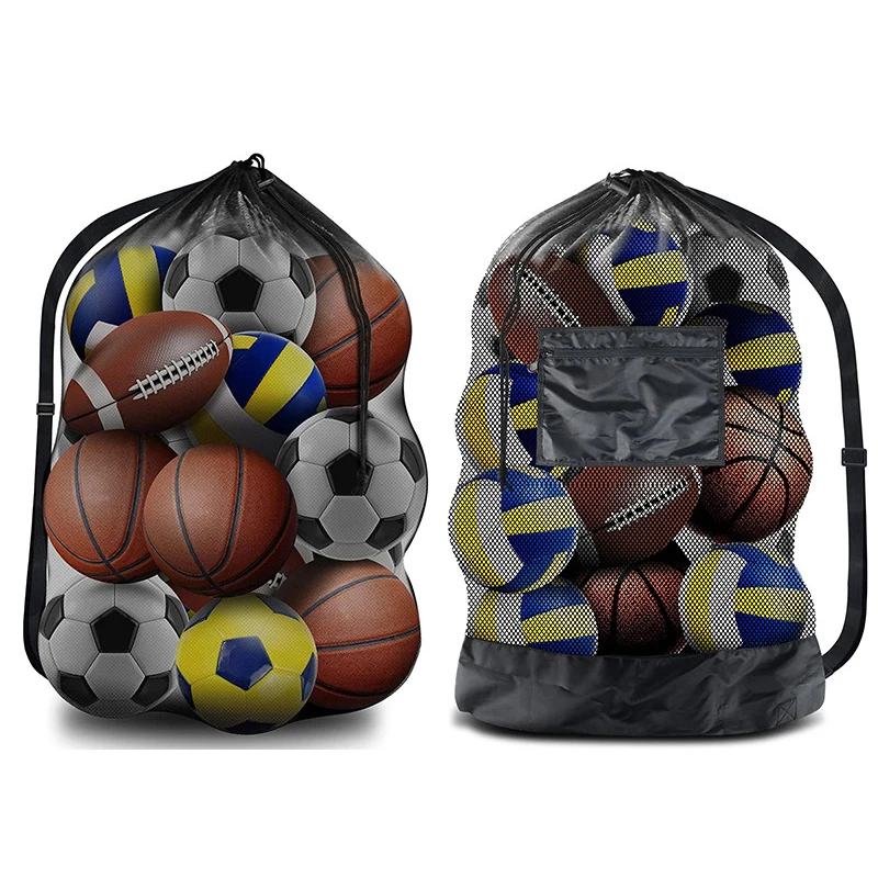 Mesh Soccer Ball Bag Extra Large Drawstring Basketball Storage Bag With ...