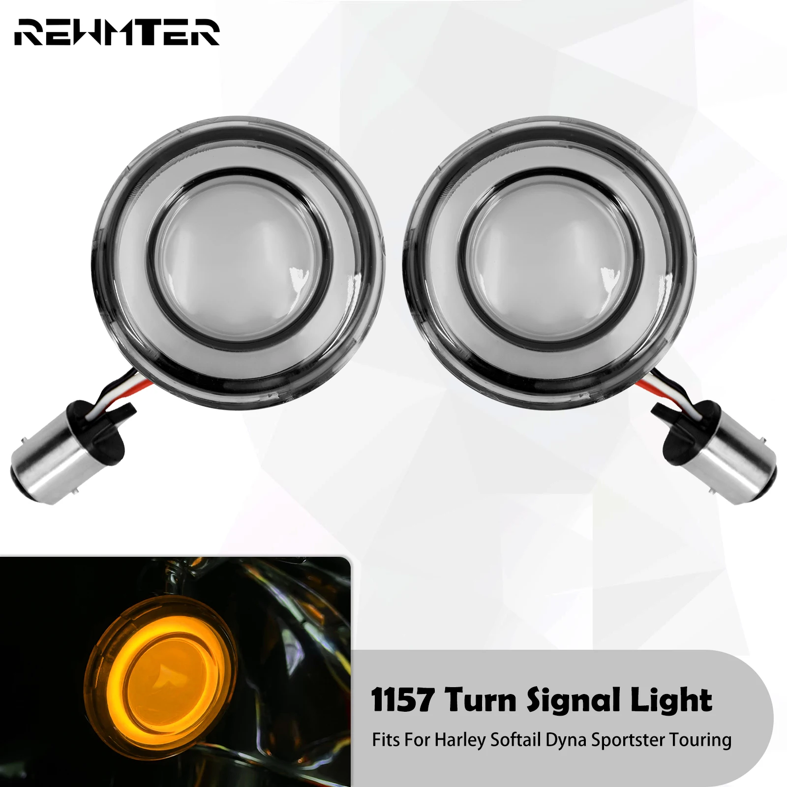 Motorcycle-Turn-Signal-1157-Bullet-Style-LED-Indicator-Amber-Light-Red ...