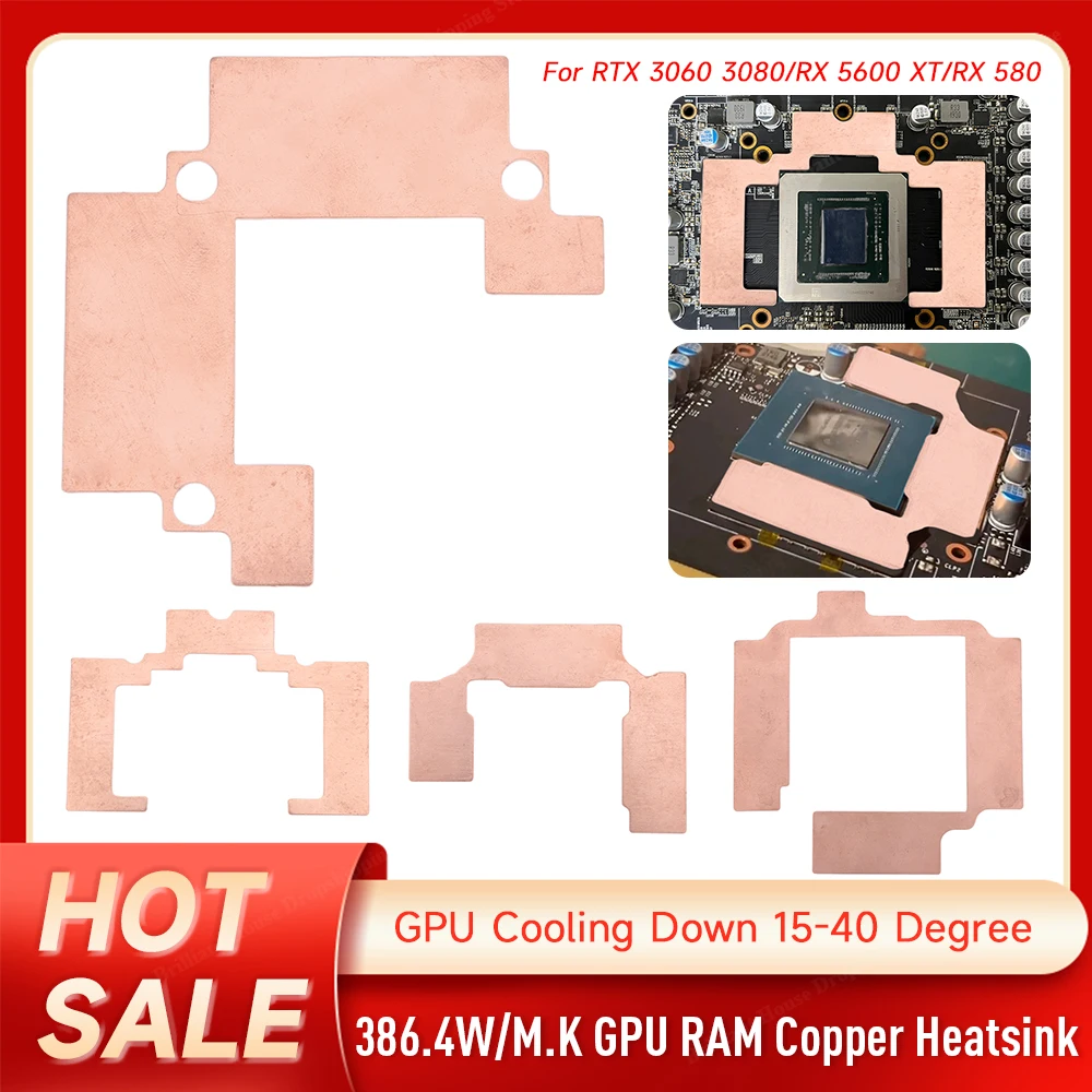 GPU-RAM-Copper-Heat-Sink-For-Miner-RTX-3060-3070-3080-3090-RX-580-5600 ...