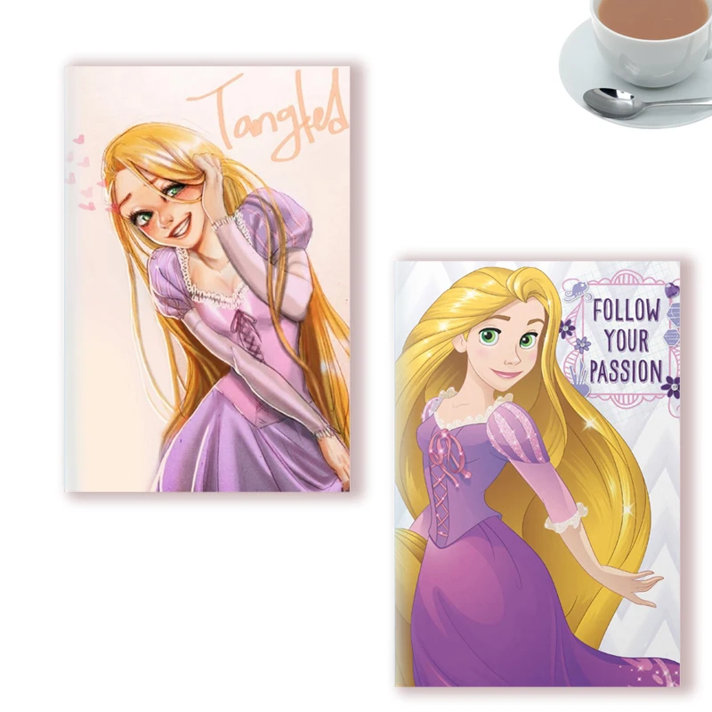 A5-Thread-Bound-Notebook-Cartoon-Rapunzel-Tangled-Disney-Princess-Anime ...