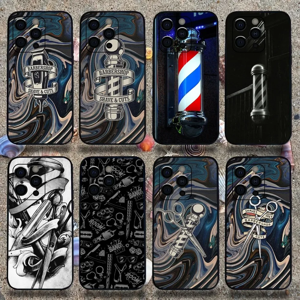 Barber Shop Hair Stylist Salon Phone Case For Apple iPhone 15,14,13,12 ...