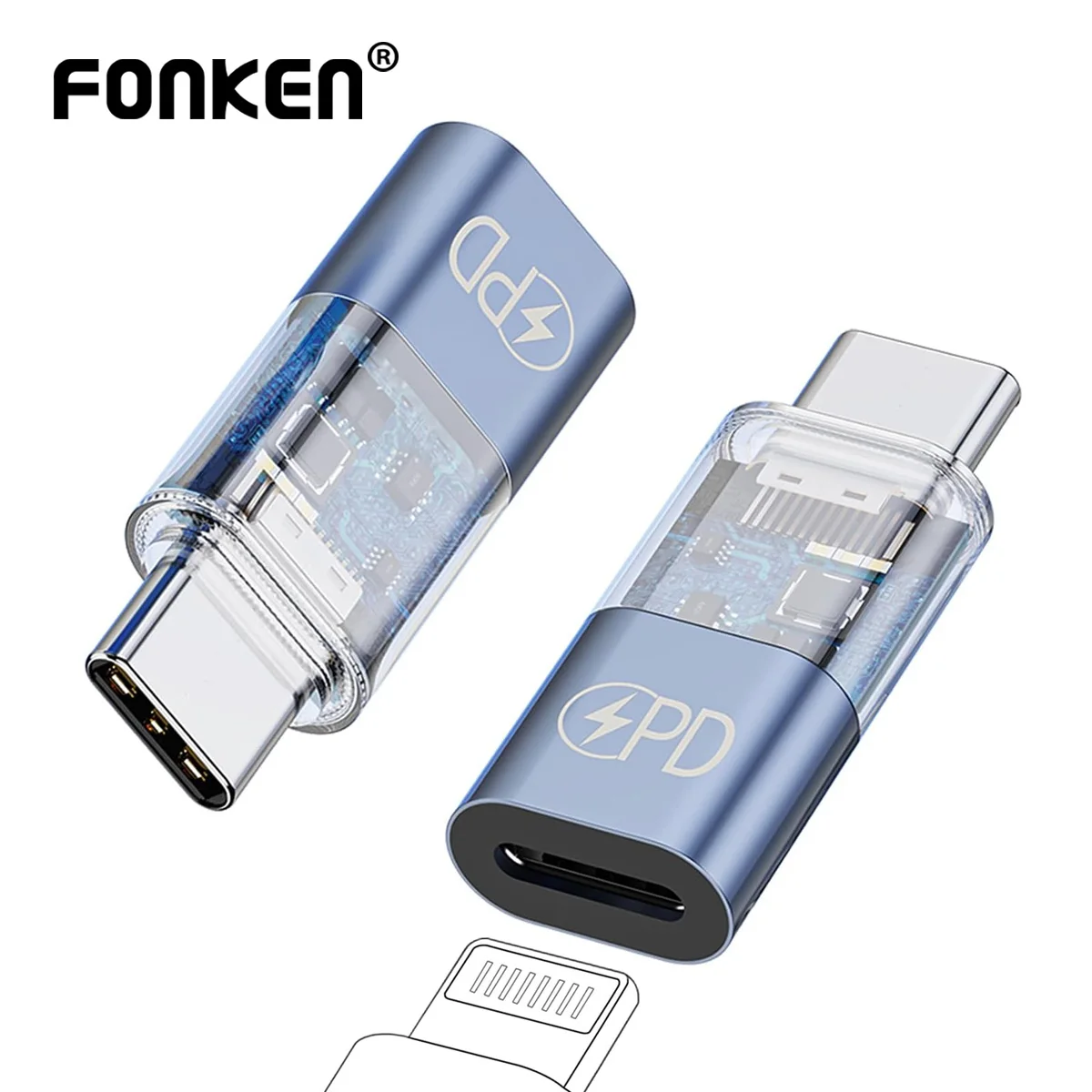 USB-C-Male-to-Lightning-Female-Adapter-for-iOS-Male-to-Type-C-Female ...