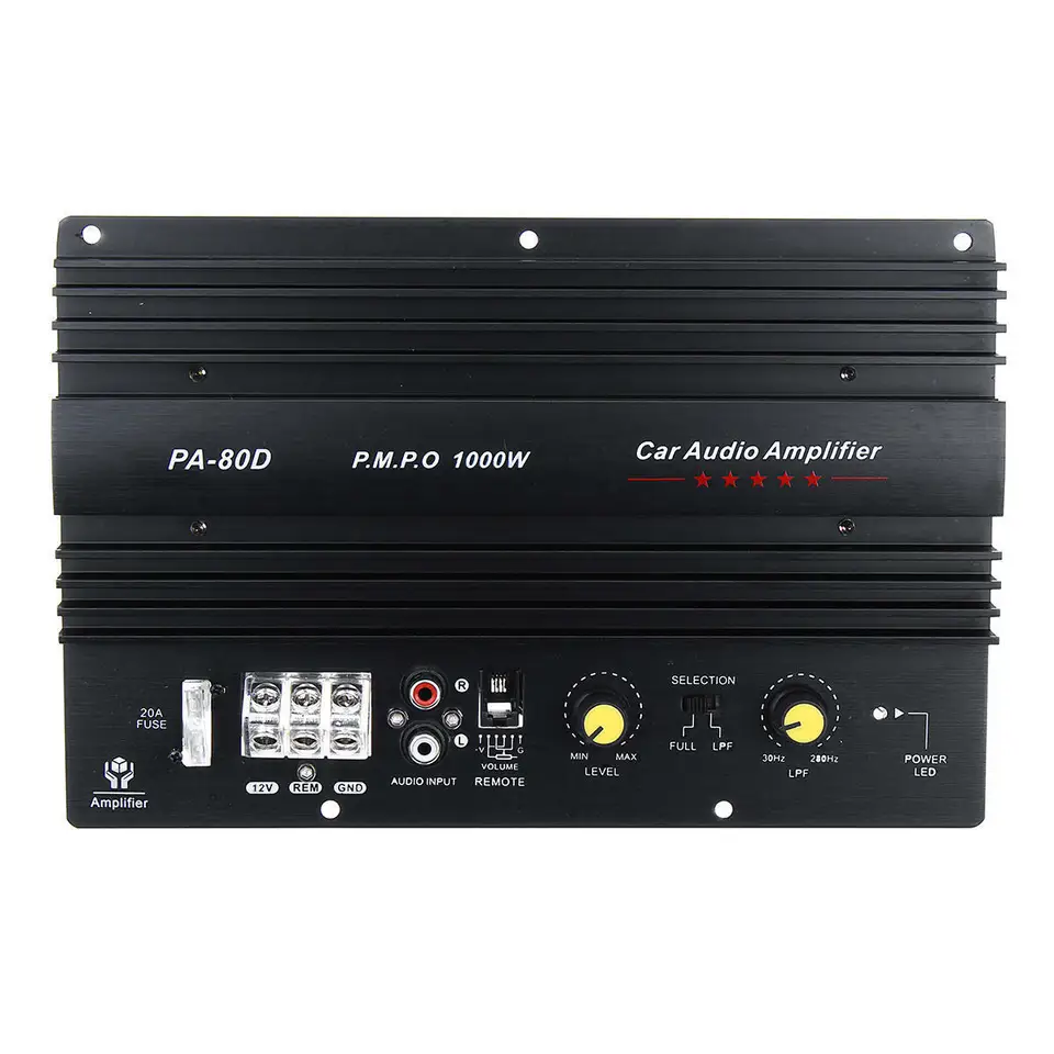 Uber Amp PA 80D 12V 1000W Car Subwoofer Amplifier Board - Mono Power ...