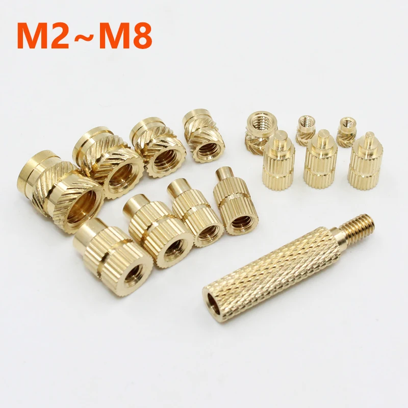 Brass Insert Nut Plastic 3D Printer Soldering Iron Heat Threaded Knurl ...
