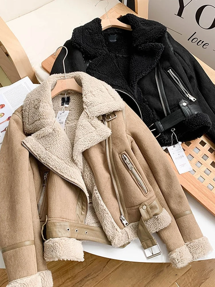 Autumn-And-Winter-Thick-Stitched-Lamb-Fur-Jacket-Women-s-Jacket-Traf ...