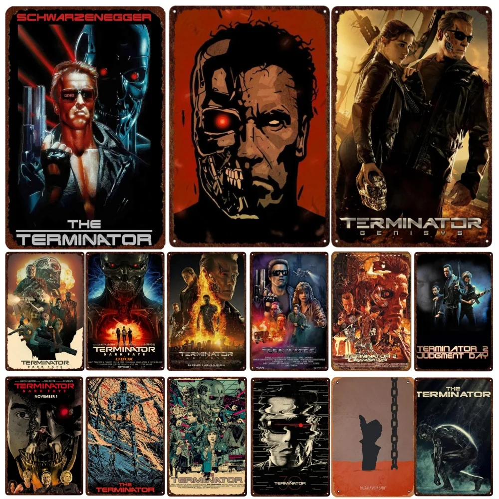Metal-Tin-Sign-Poster-Terminator-2-Movie-Metal-Plaque-Poster-Decor-for ...