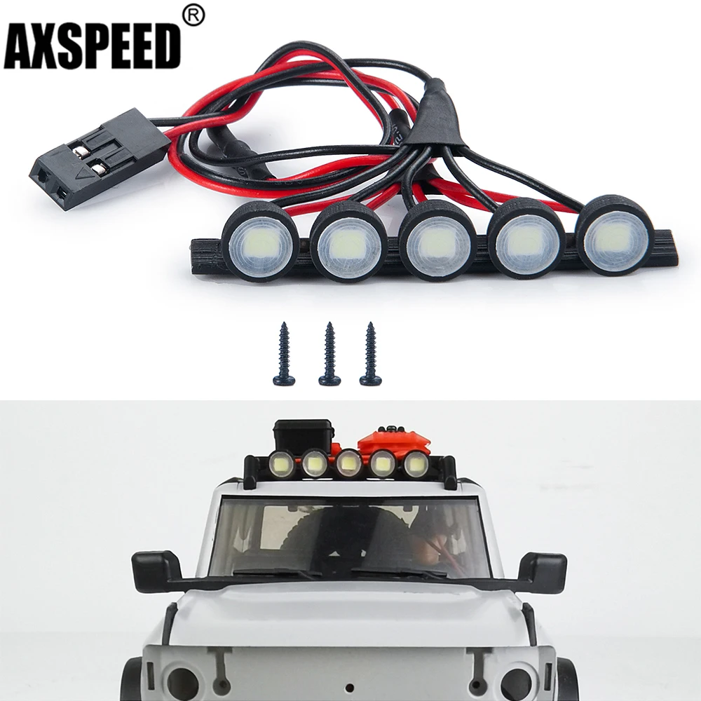 AXSPEED-RC-Car-Roof-Lamp-5LED-Spotlight-Headlight-Light-Bar-for-1-24 ...