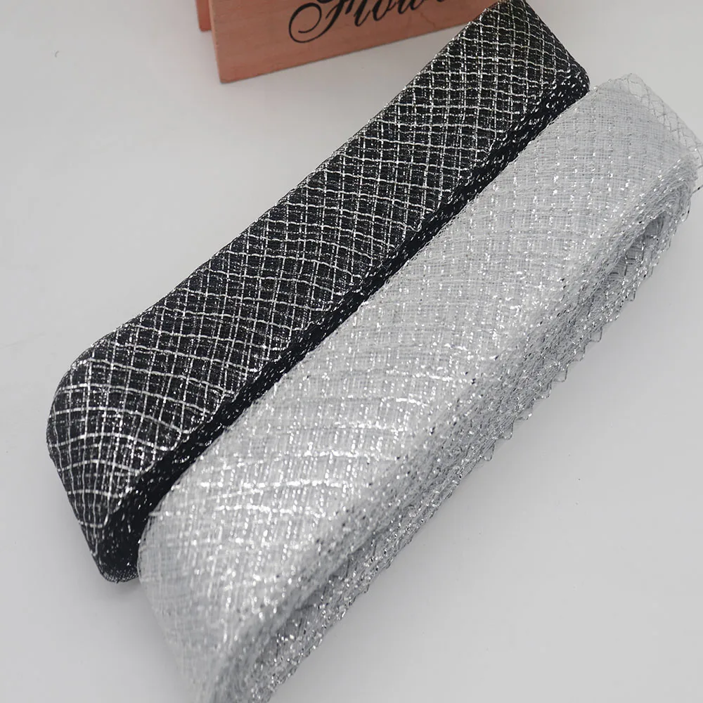 1.8'' 4.5cm wide Flat plain Crinoline - Silver - Horsehair Braid Ribbon ...