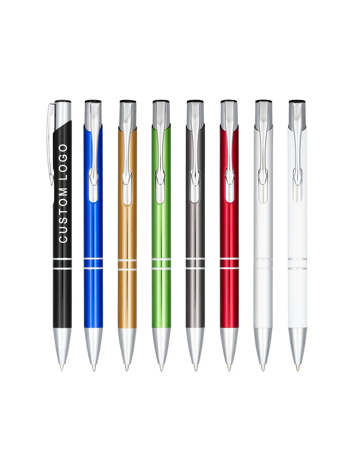 Fashion Metal Ball Pen Custom Ballpoint Color Pens Add Logo Advertise ...