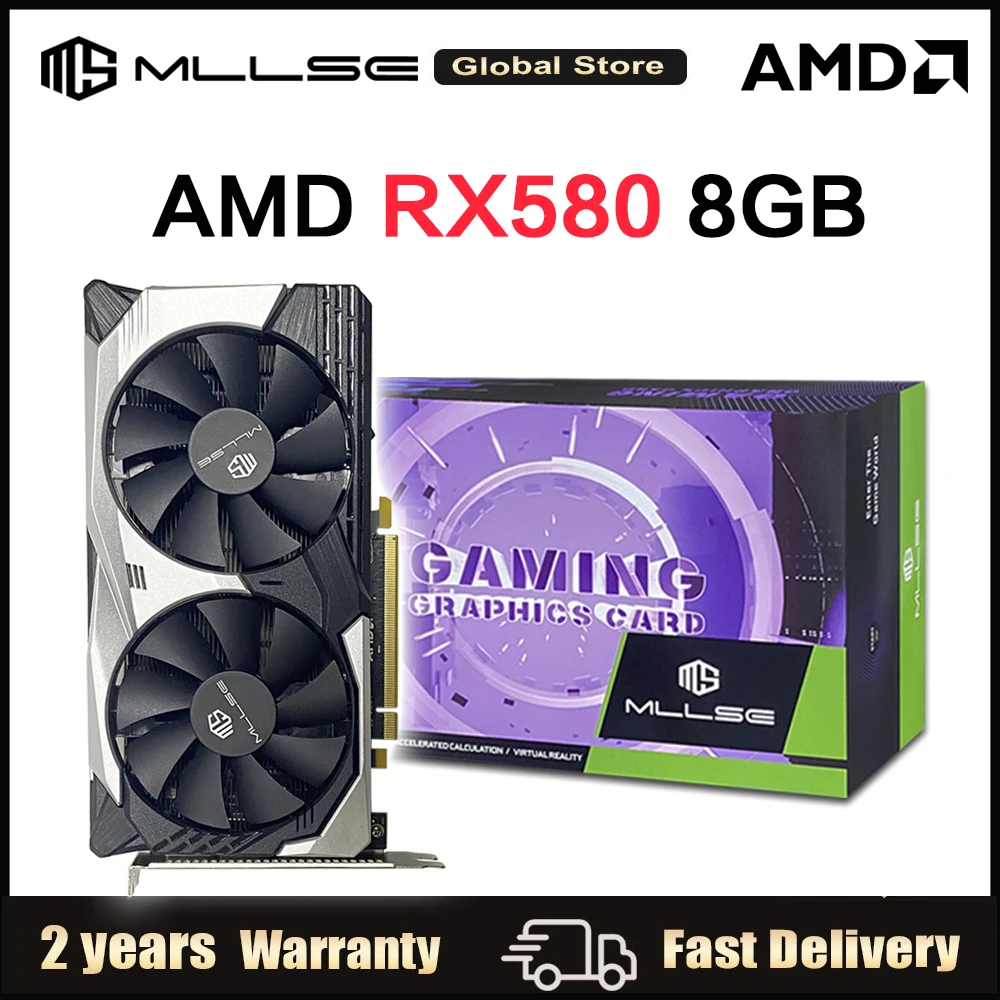 Placa gráfica MLLSE Gaming, AMD RX 580 Series, 8GB, 2048SP, GDDR5 ...