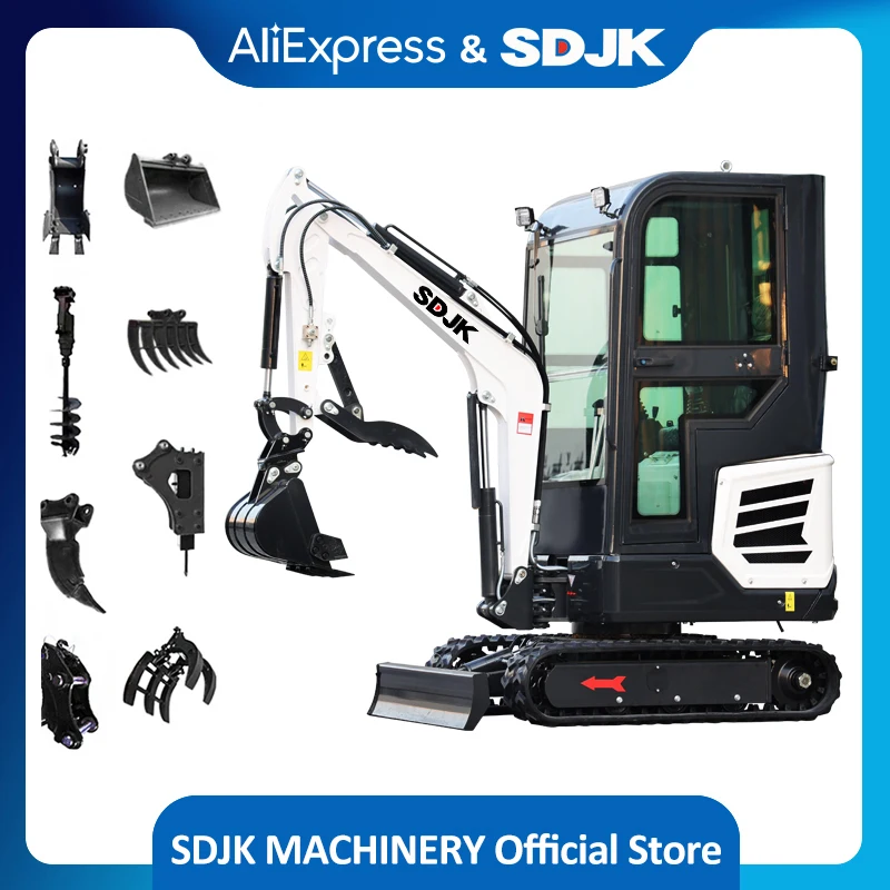 1800kg Hydraulic Mini Excavator 1ton 2 Ton 3T Mini Digger 1.8ton Small ...