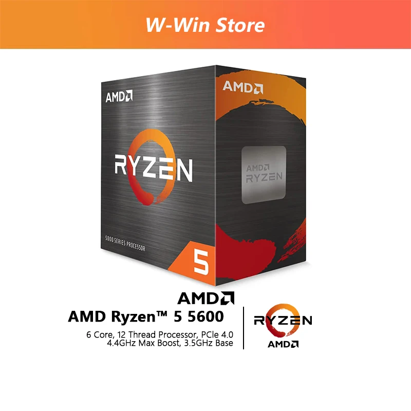 Novo Amd Ryzen 5 5600 R5 5600 3.5 Ghz Seis-núcleo Processador Cpu De 12 ...