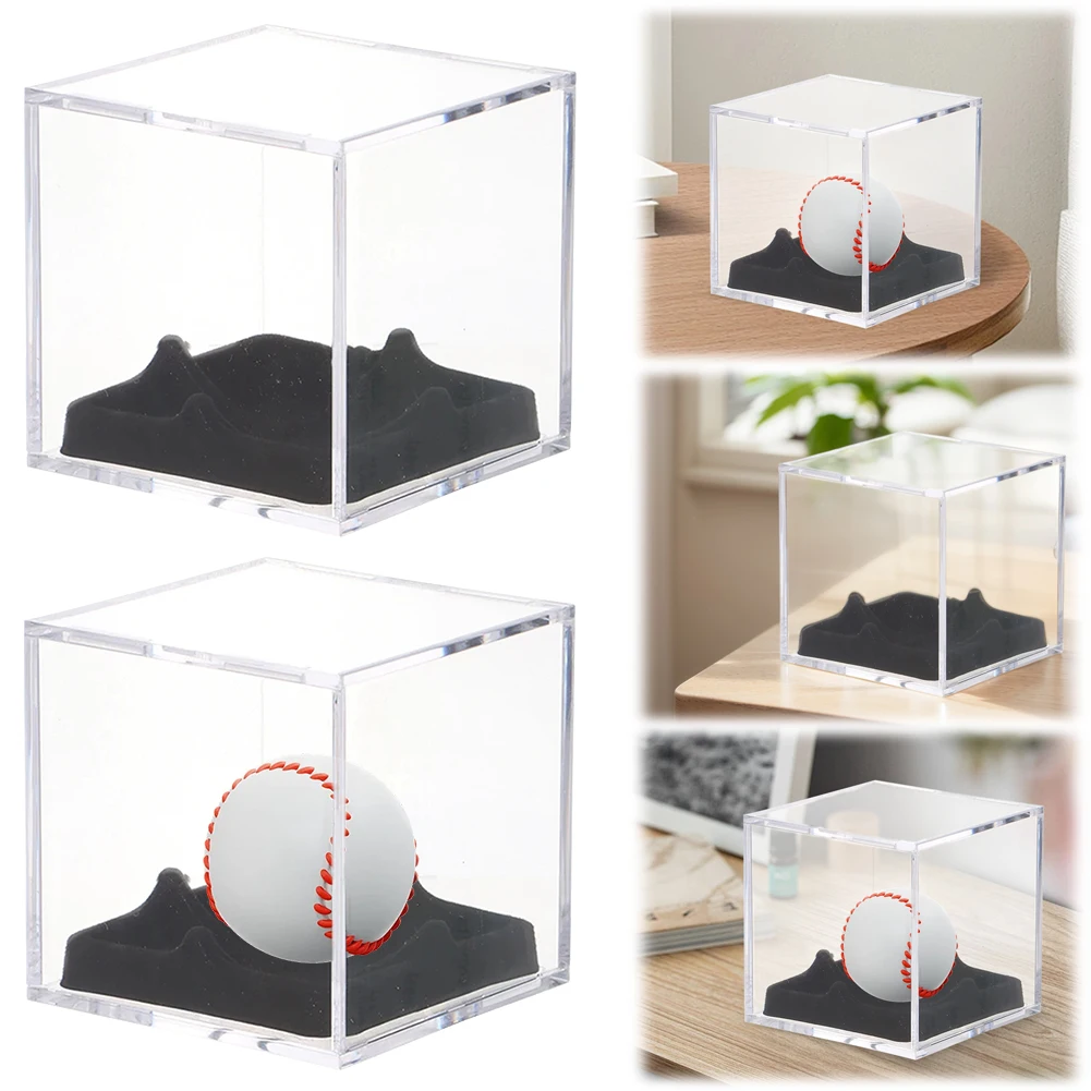 Acrylic-Clear-Baseball-Display-Case-Square-Cube-Ball-Protector ...