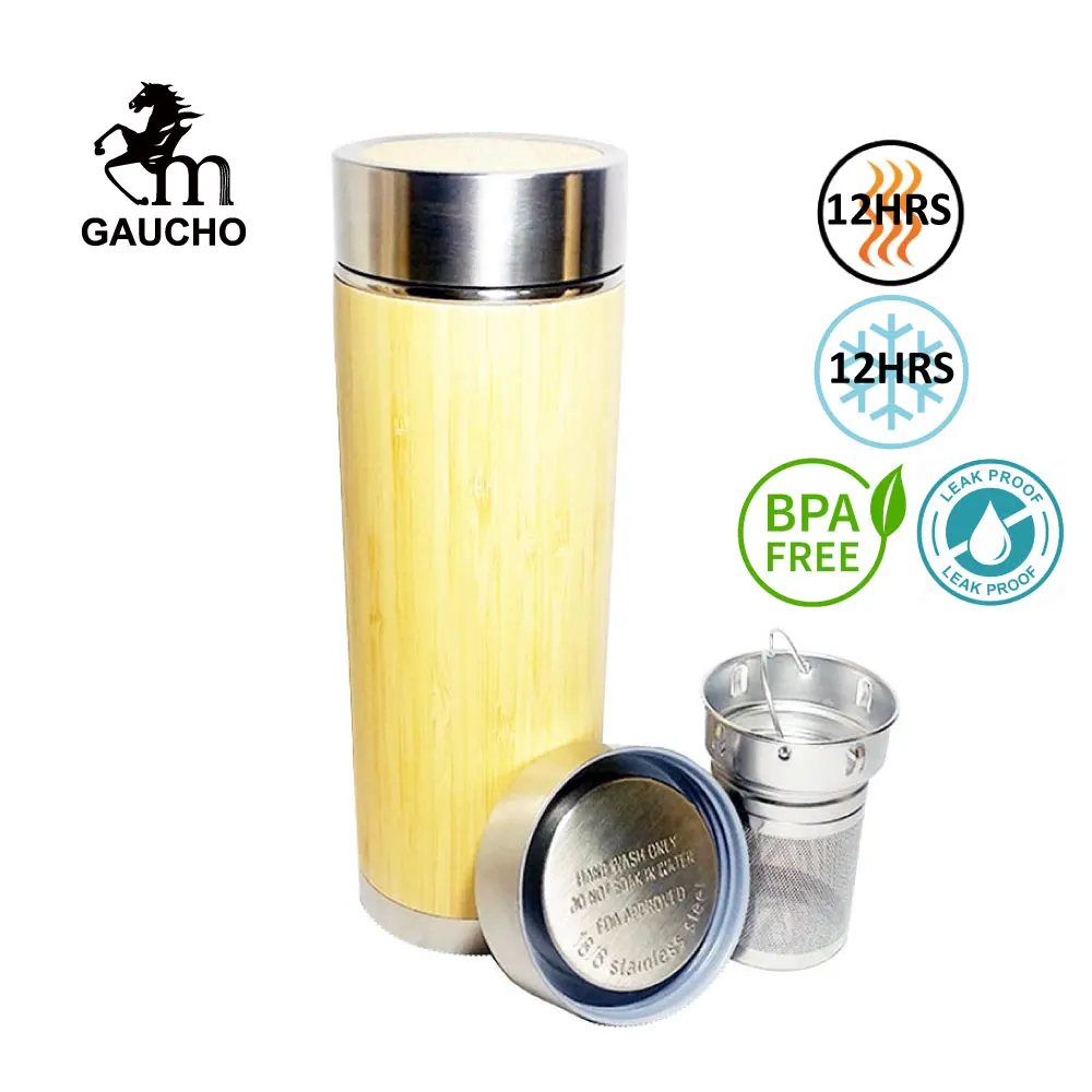 Termo-de-acero-inoxidable-con-infusor-de-t-Yerba-Mate-termo-de-bamb ...