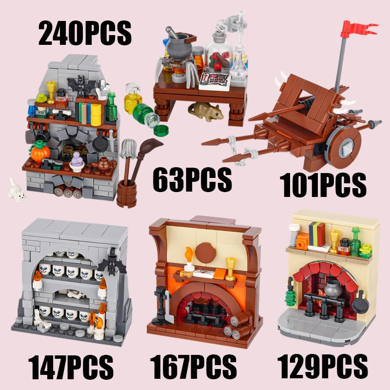 Medieval-Magic-Witch-Kitchen-Figures-Building-Blocks-Wizard-Medicine ...