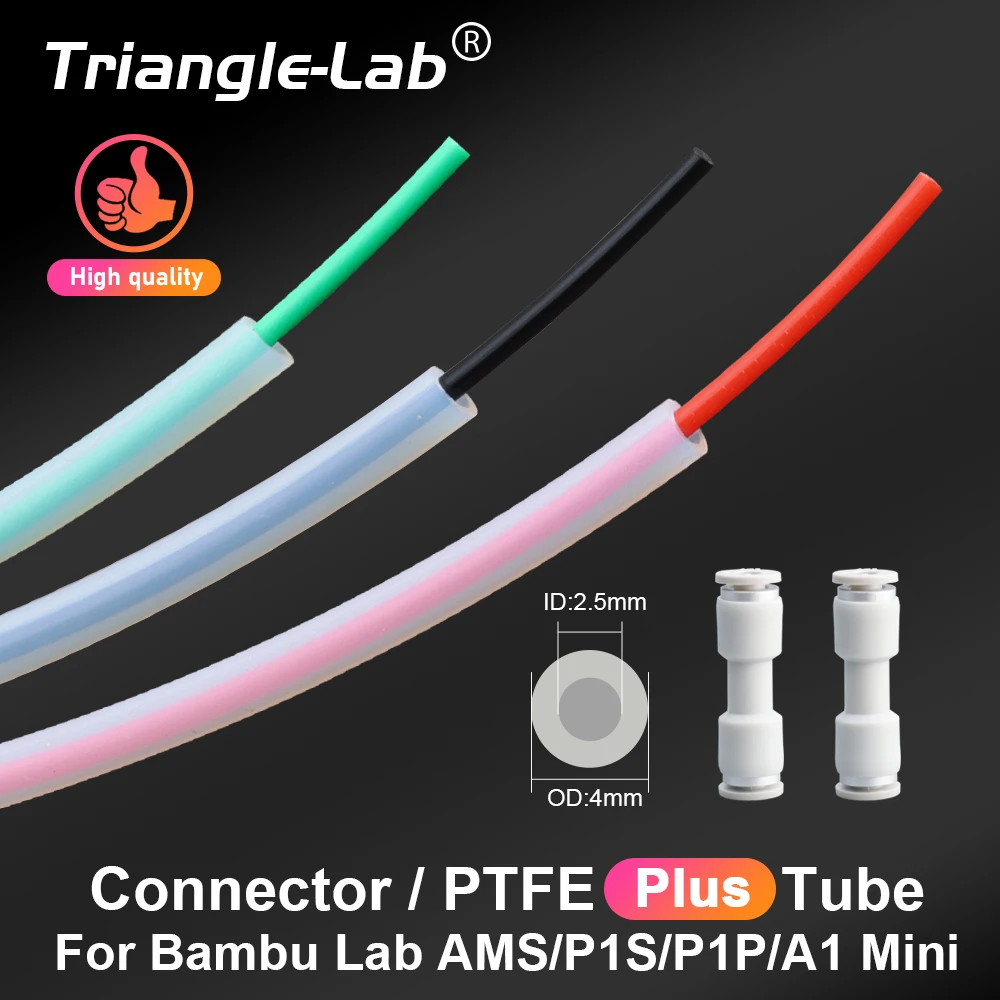 Trianglelab PTFE PLUS Translucent tube ID 2.5MM OD 4MM P1S P1P AMS A1 ...