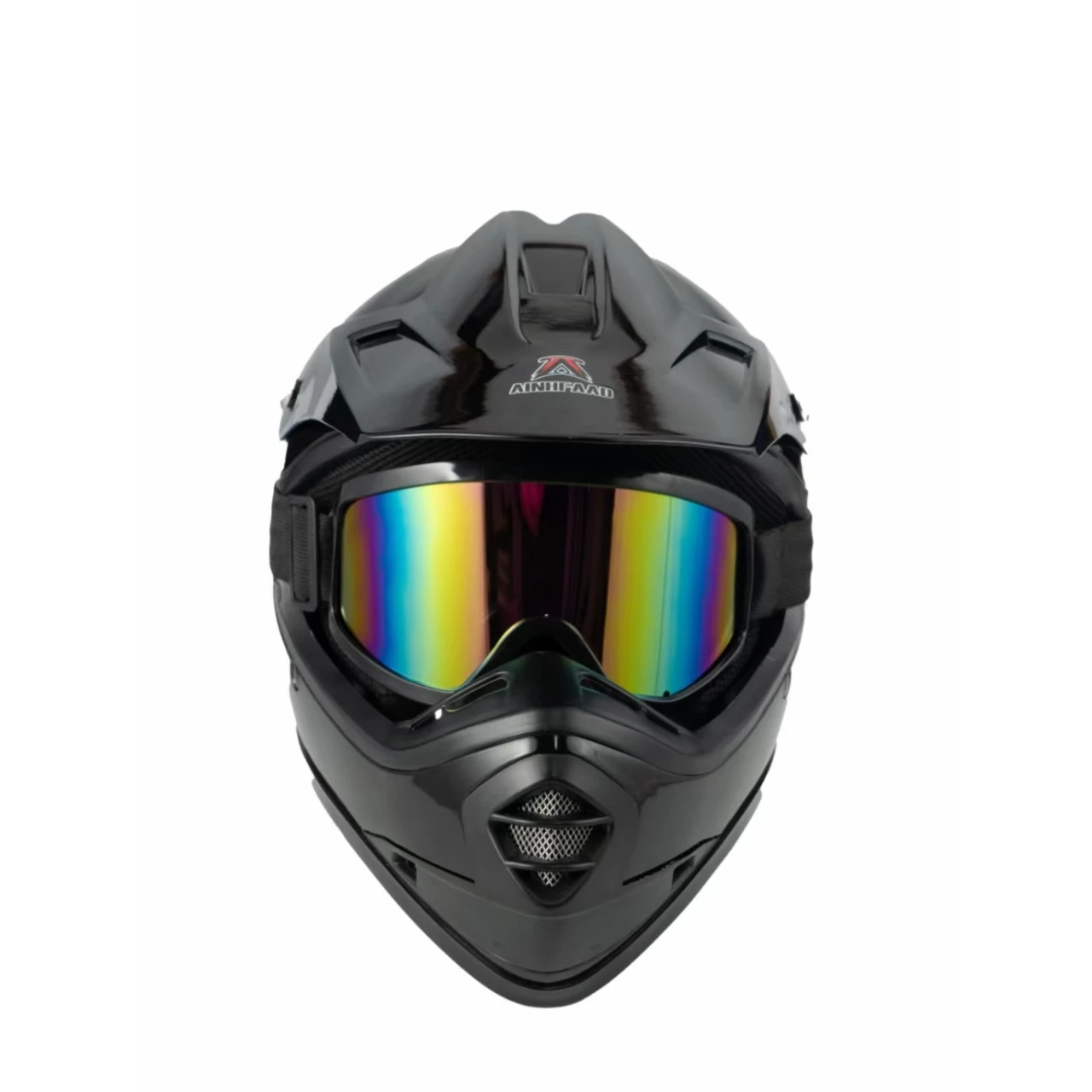 Mute-Black-Off-Road-Helmet-Motorcycle-Helmet-Electric-Vehicle-Cycling ...