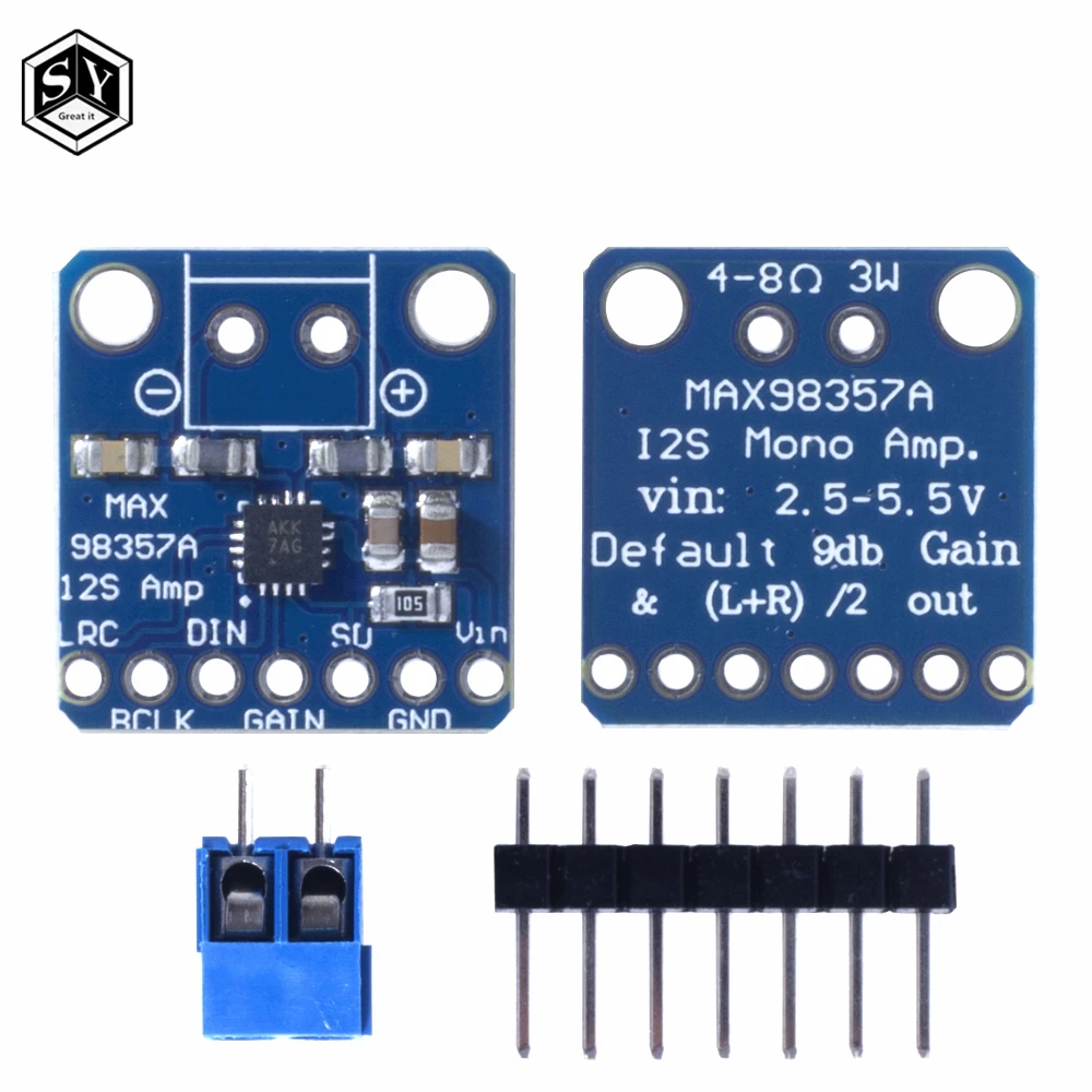 Max98357-3w-Class-D-Amplifier-Breakout-Interface-I2s-Dac-Decoder-Module ...