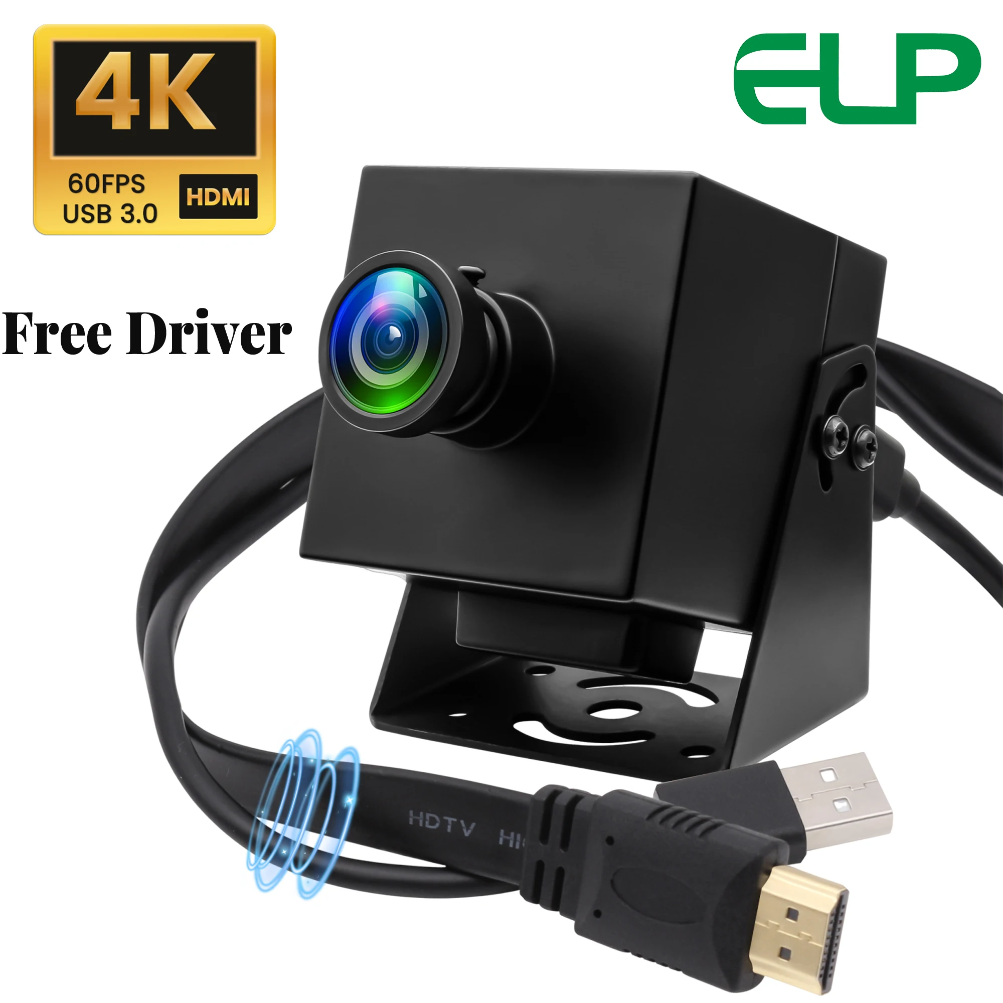 ELP 4K HDMI 60FPS USB Camera High Speed H.264 Mini USB3.0 Lightburn ...