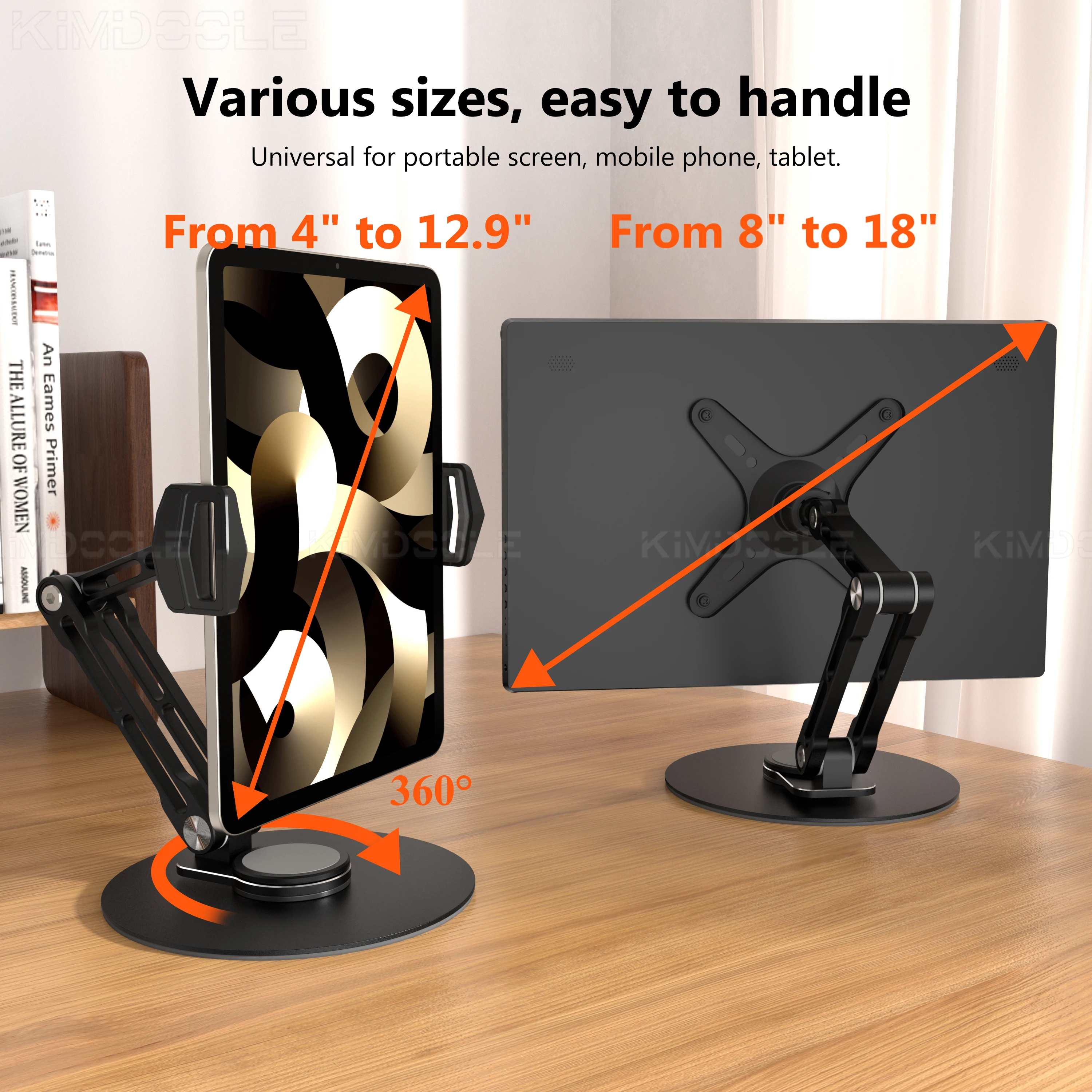 Monitor-Foldable-Arm-Portable-Monitor-Pad-Stand-With-360-Rotation ...